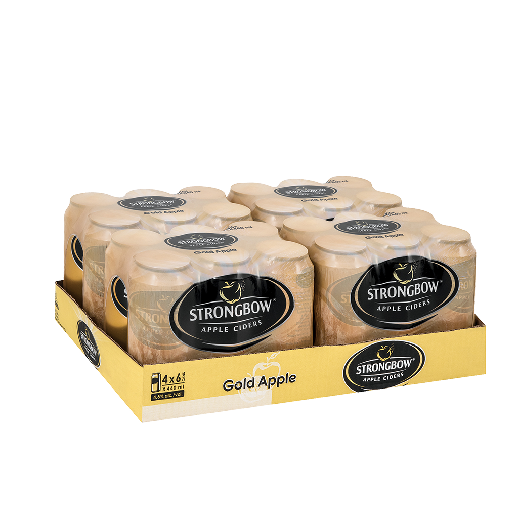 Strongbow Gold Apple Cider | 24 x 440ml CANs | 4.5% ALC/VOL – Devil's ...