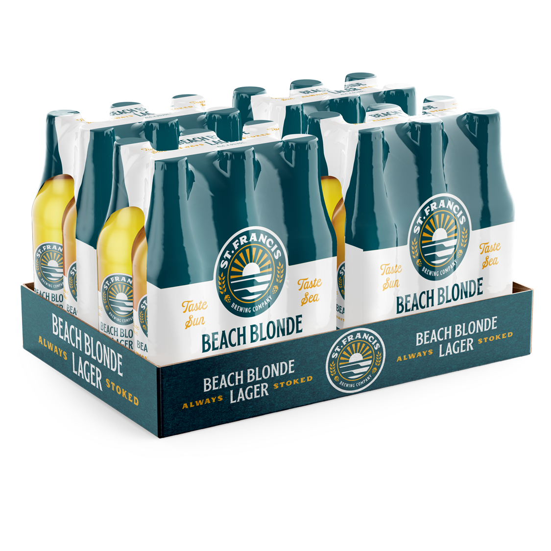 St Francis Beach Blonde Lager | 24 x 340ml NRBs | 4.5% ALC/VOL – Devil ...